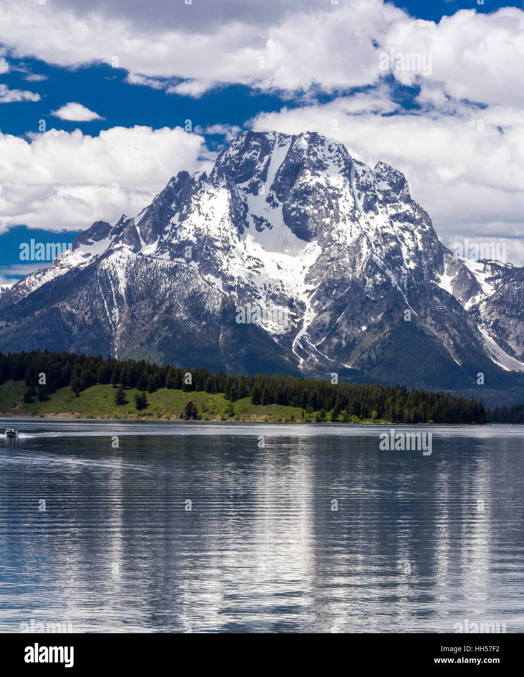 Mt. Moran at the Grand Teton National Park, Wyoming Stock Photo - Alamy