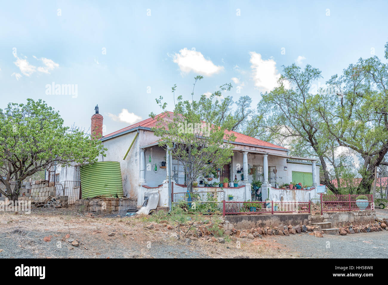 JAGERSFONTEIN, SOUTH AFRICA - DECEMBER 31, 2016: An historic old house ...