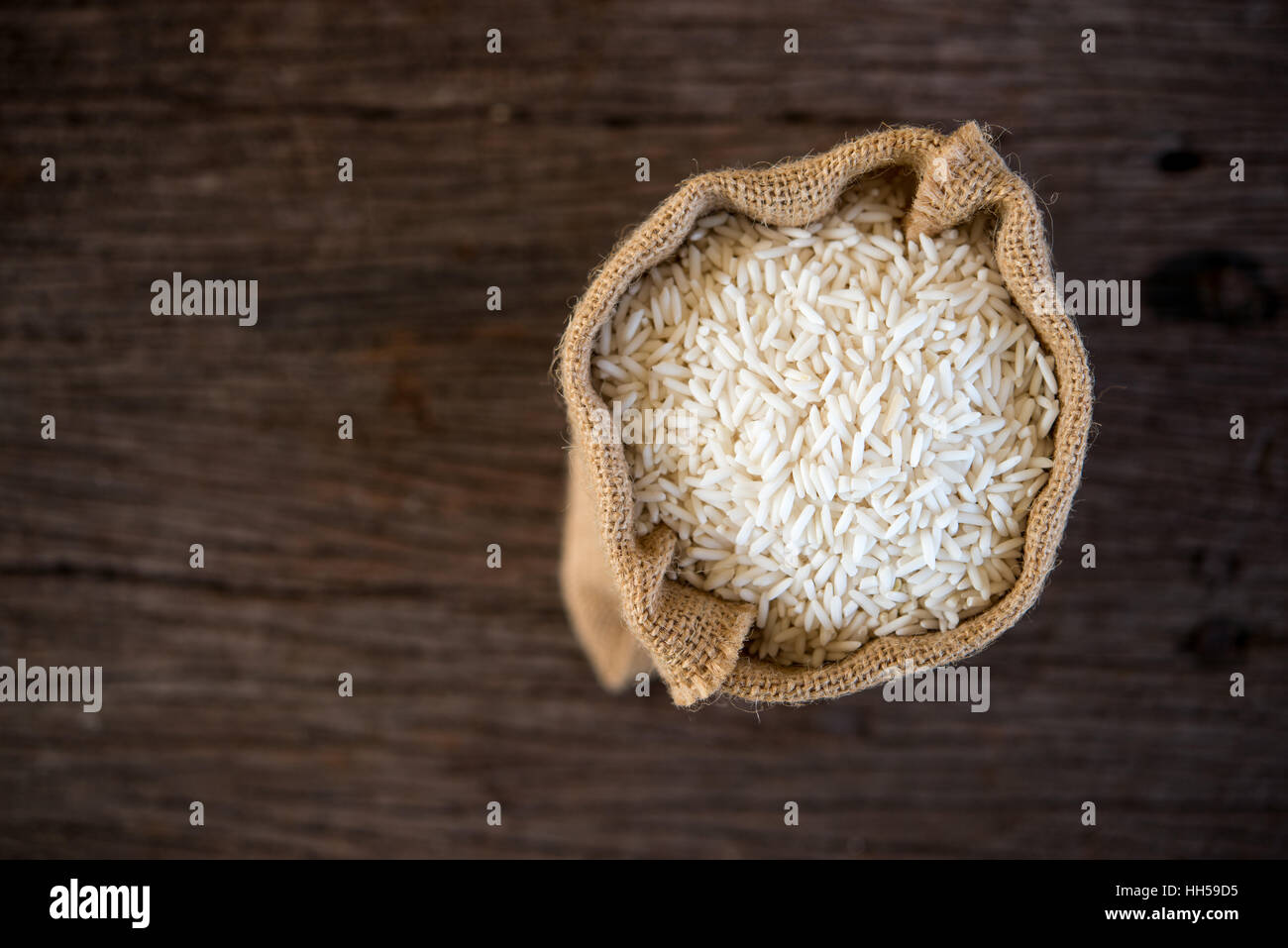 sticky rice in brown hemp sack Stock Photo - Alamy