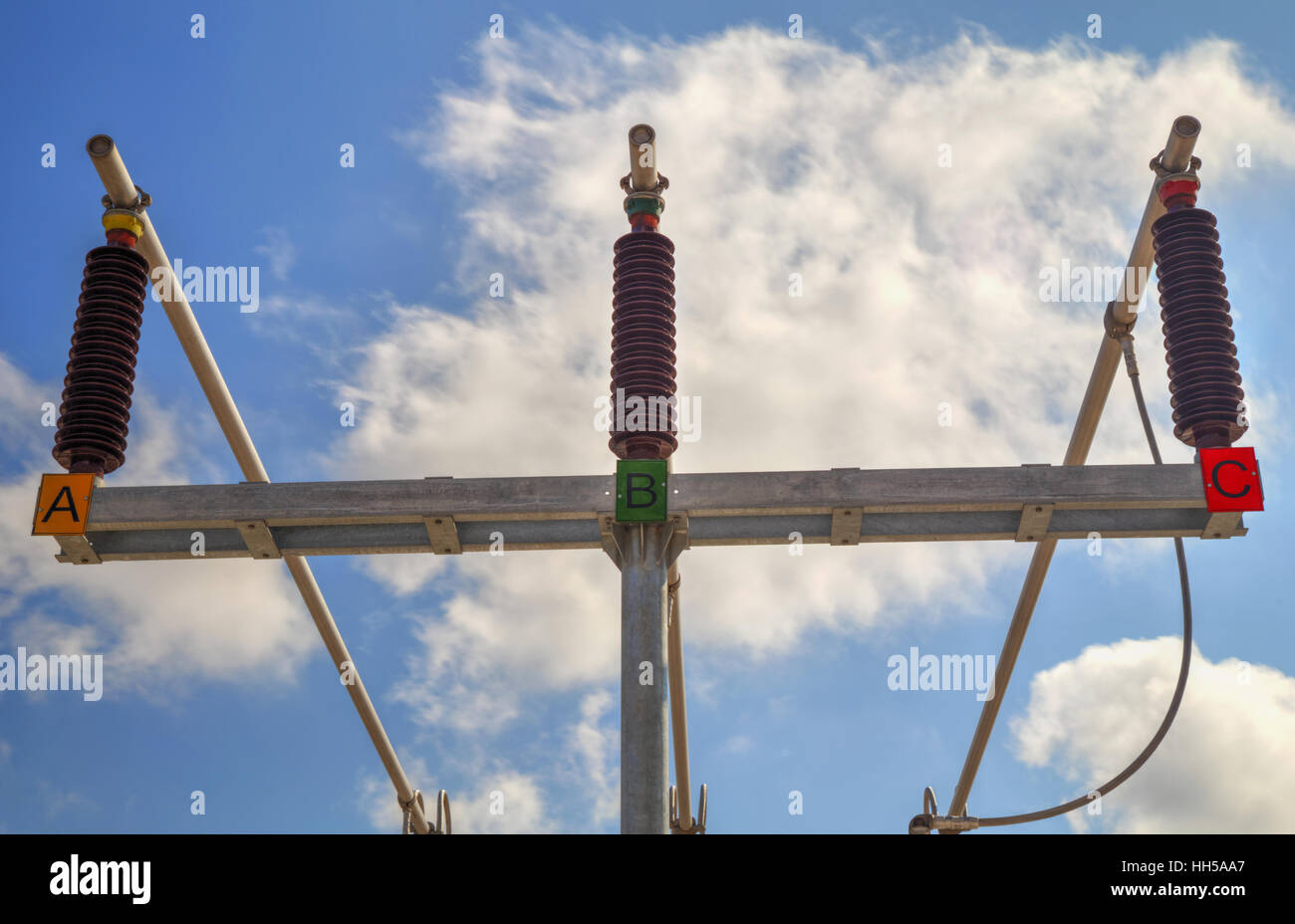 High voltage switchyard in modern electrical substation Stock Photo - Alamy