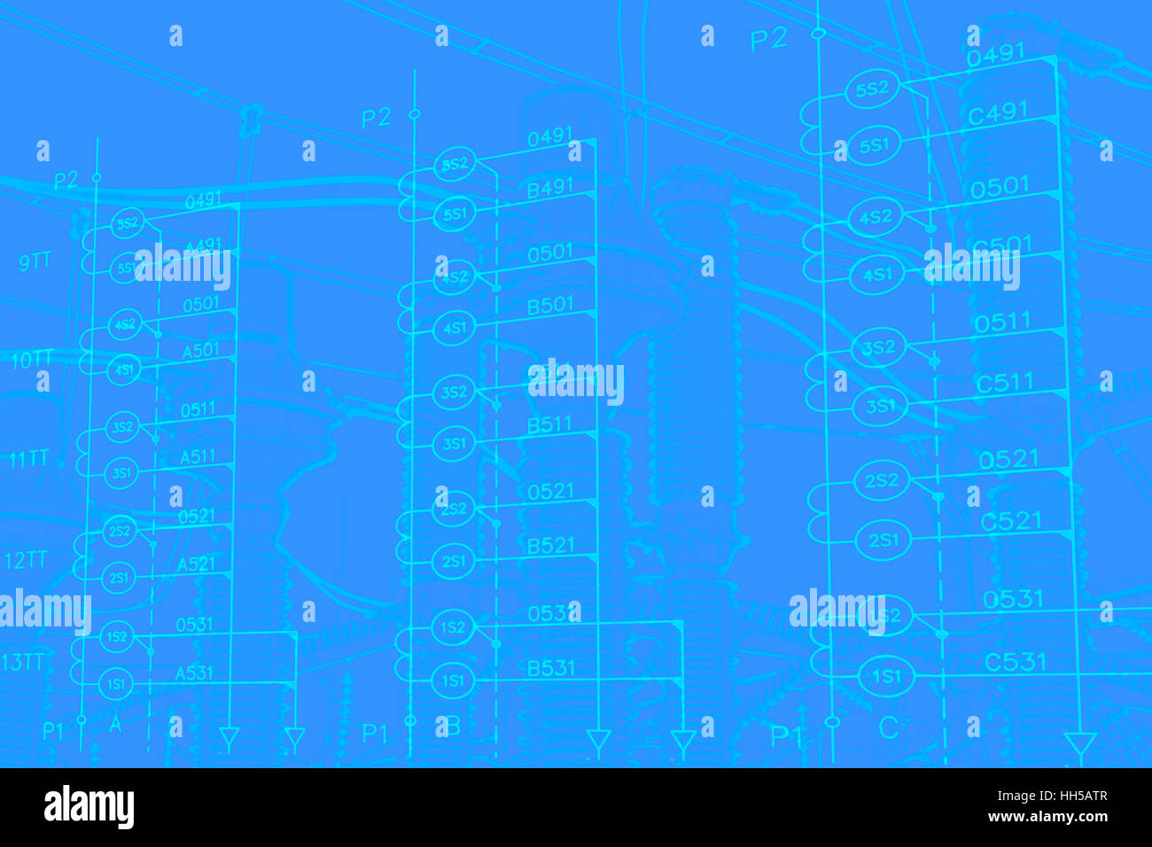 Engineering scheme of automation devices Stock Photo - Alamy