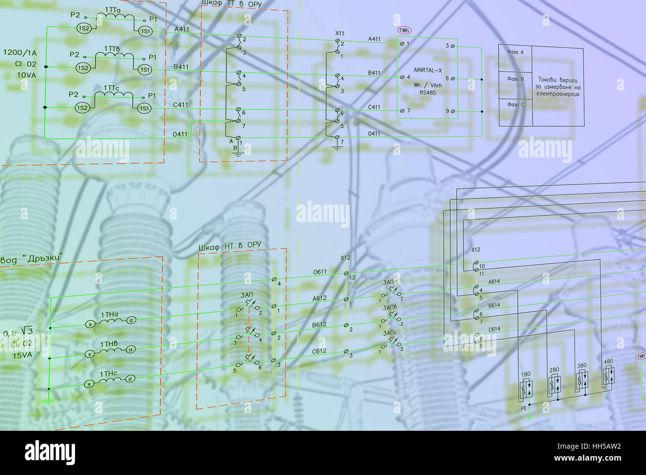 Engineering scheme of automation devices Stock Photo - Alamy