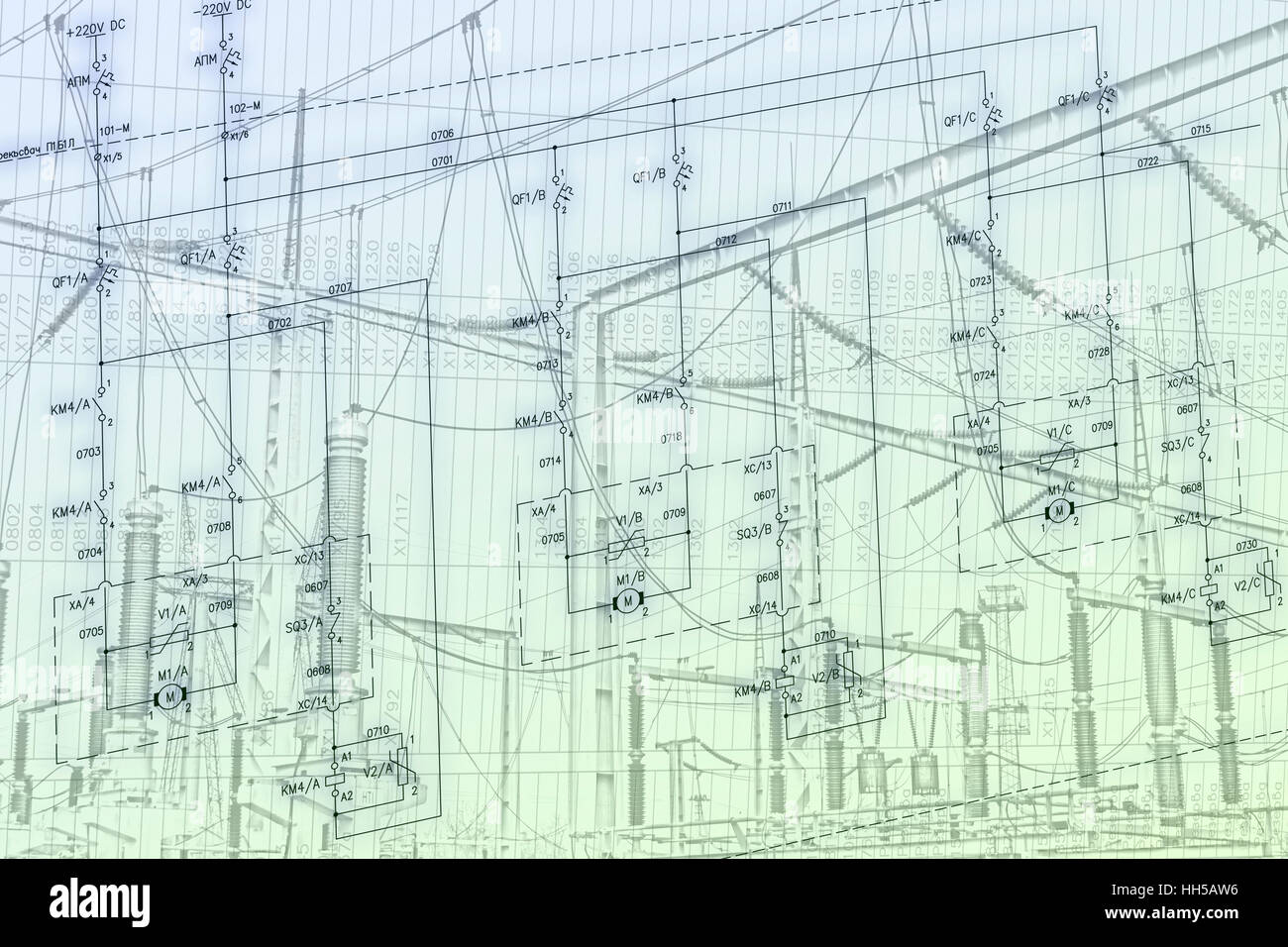 Engineering scheme of automation devices Stock Photo - Alamy