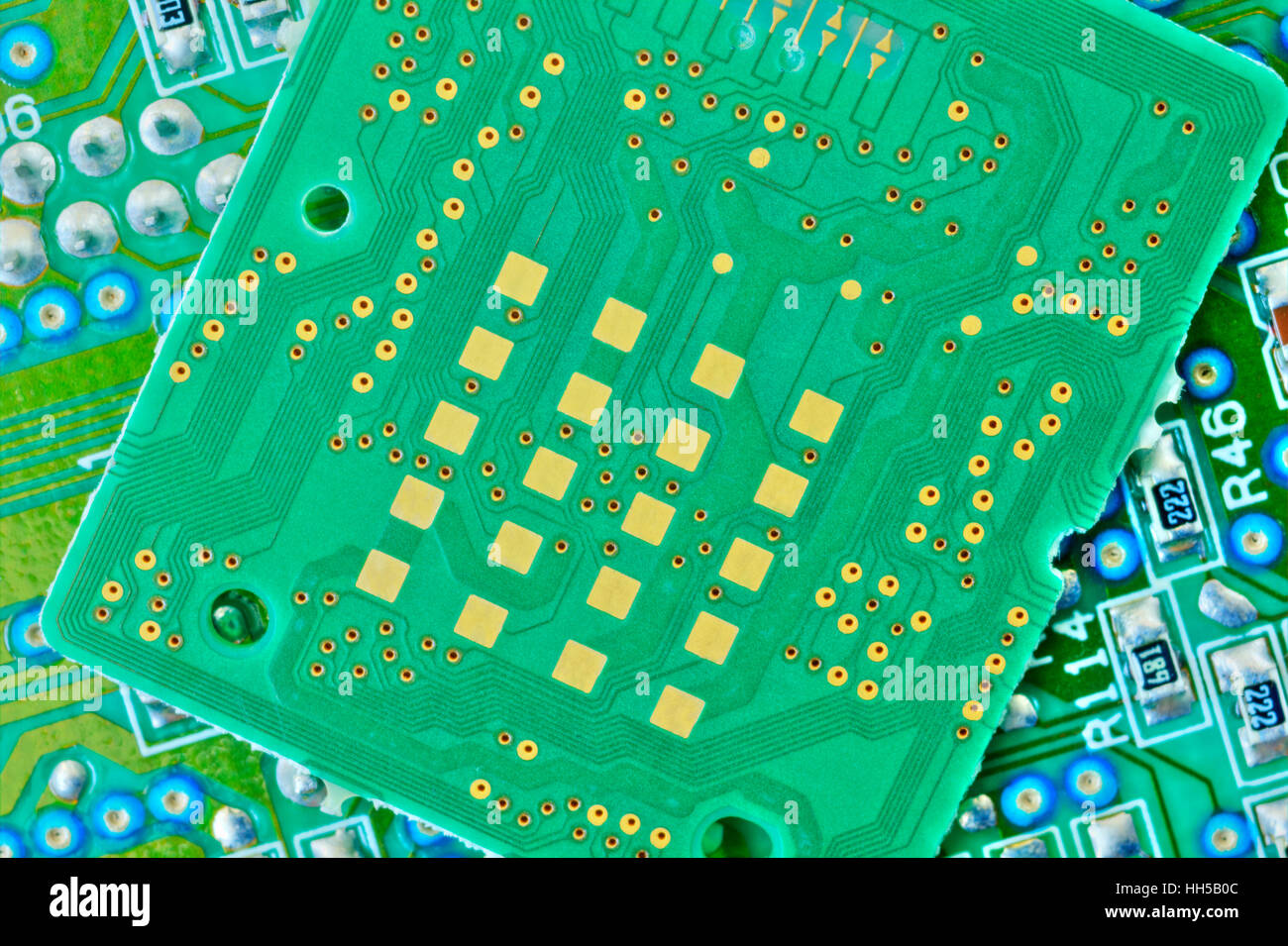 Electronic circuit board closeup Stock Photo - Alamy
