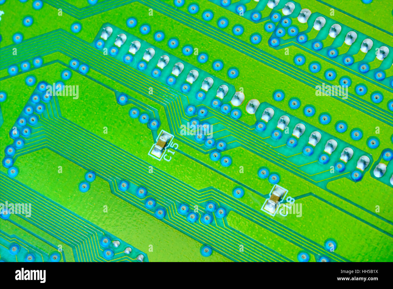 Electronic circuit board closeup Stock Photo - Alamy