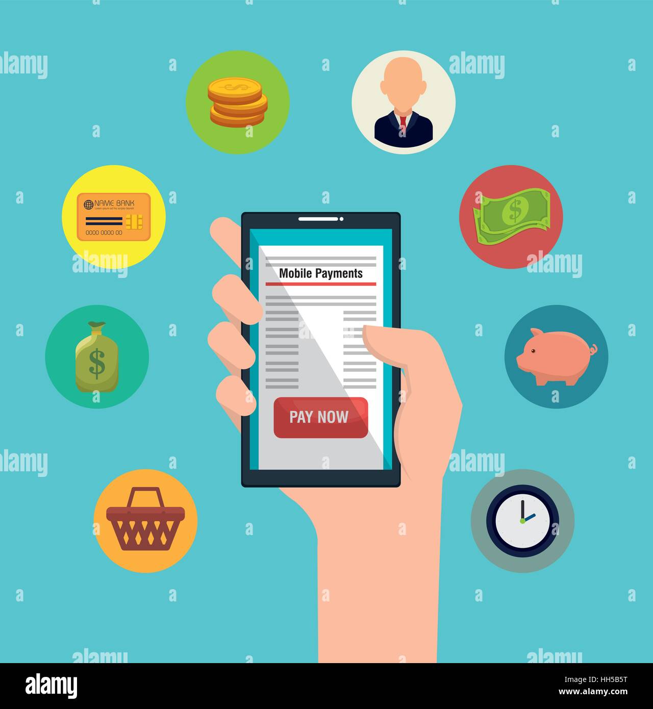 mobile payments concept icon vector illustration design Stock Vector Image & Art - Alamy