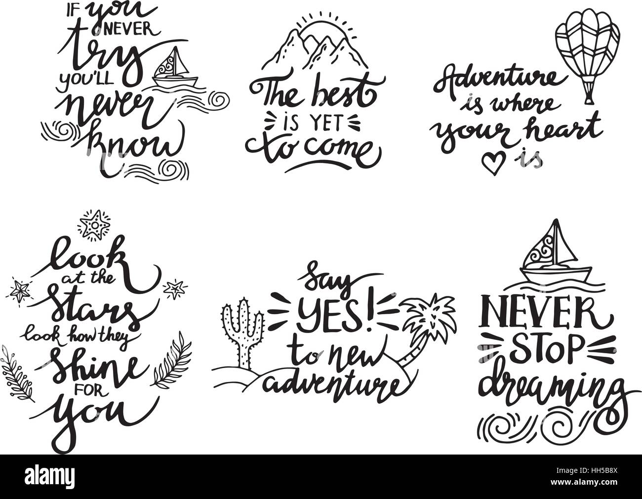 lettering. positive quotes Stock Vector Image & Art - Alamy