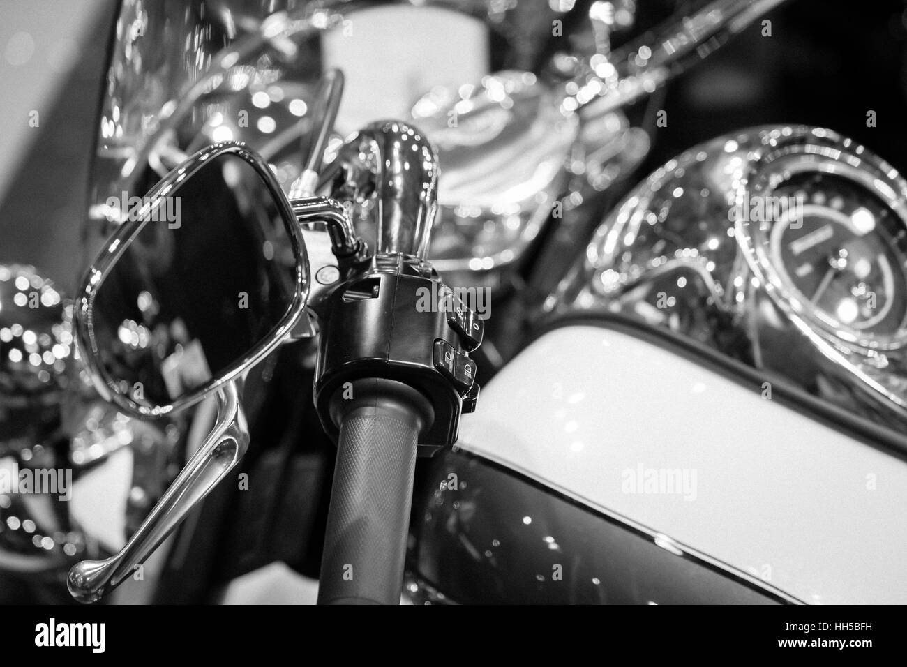 Chopper Motorcycle Details Black and White Stock Photos & Images - Alamy