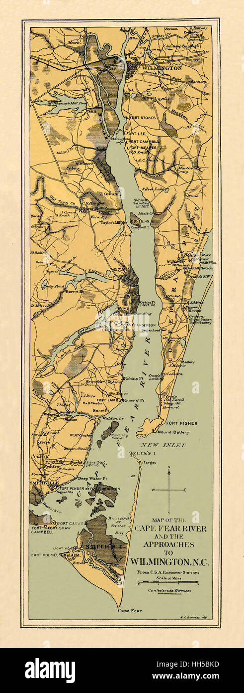 Map of cape fear hi-res stock photography and images - Alamy