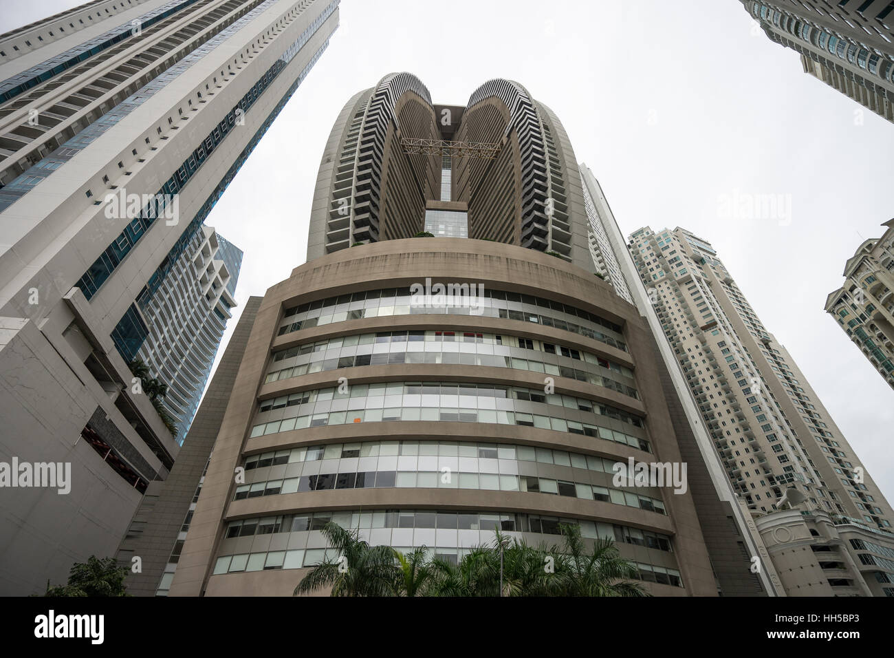 July 2, 2016 Panama City, Panama: the curved shaped architecture of the ...