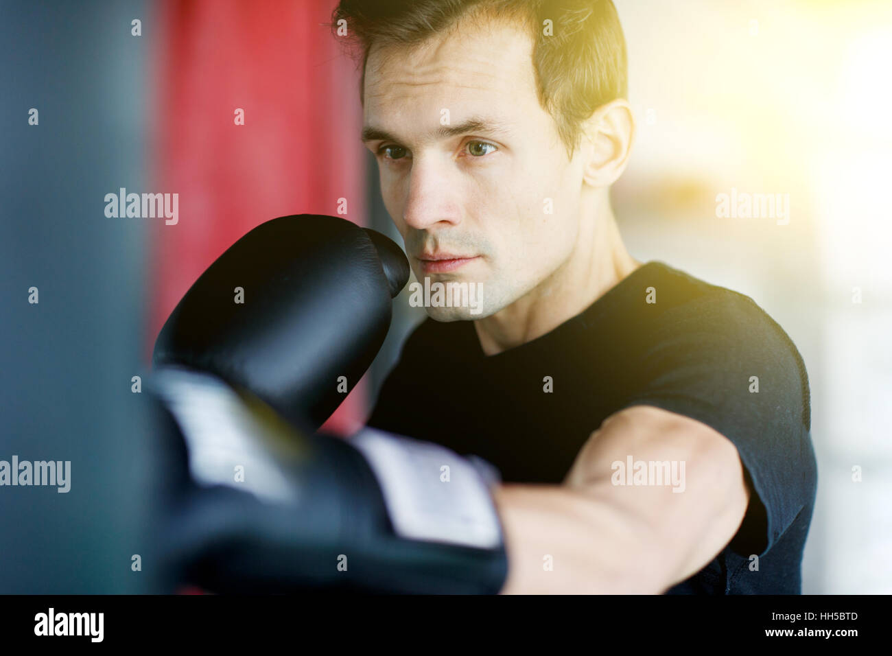 Portrait of training young athlete Stock Photo - Alamy
