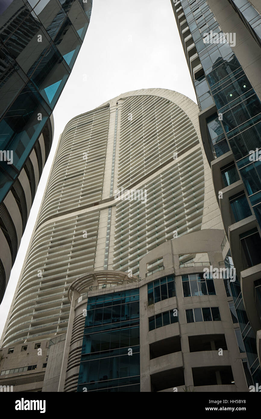 July 2, 2016 Panama City, Panama: the curved shaped architecture of the ...