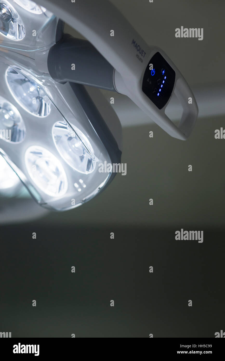 Operating emergency room surgery theater lighting in hospital to enable ...