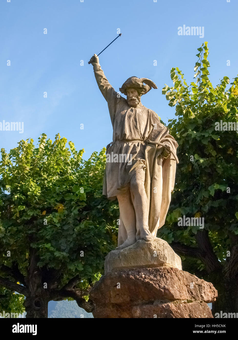 Lugano, Switzerland - september 25, 2014: Statue of William Tell ...