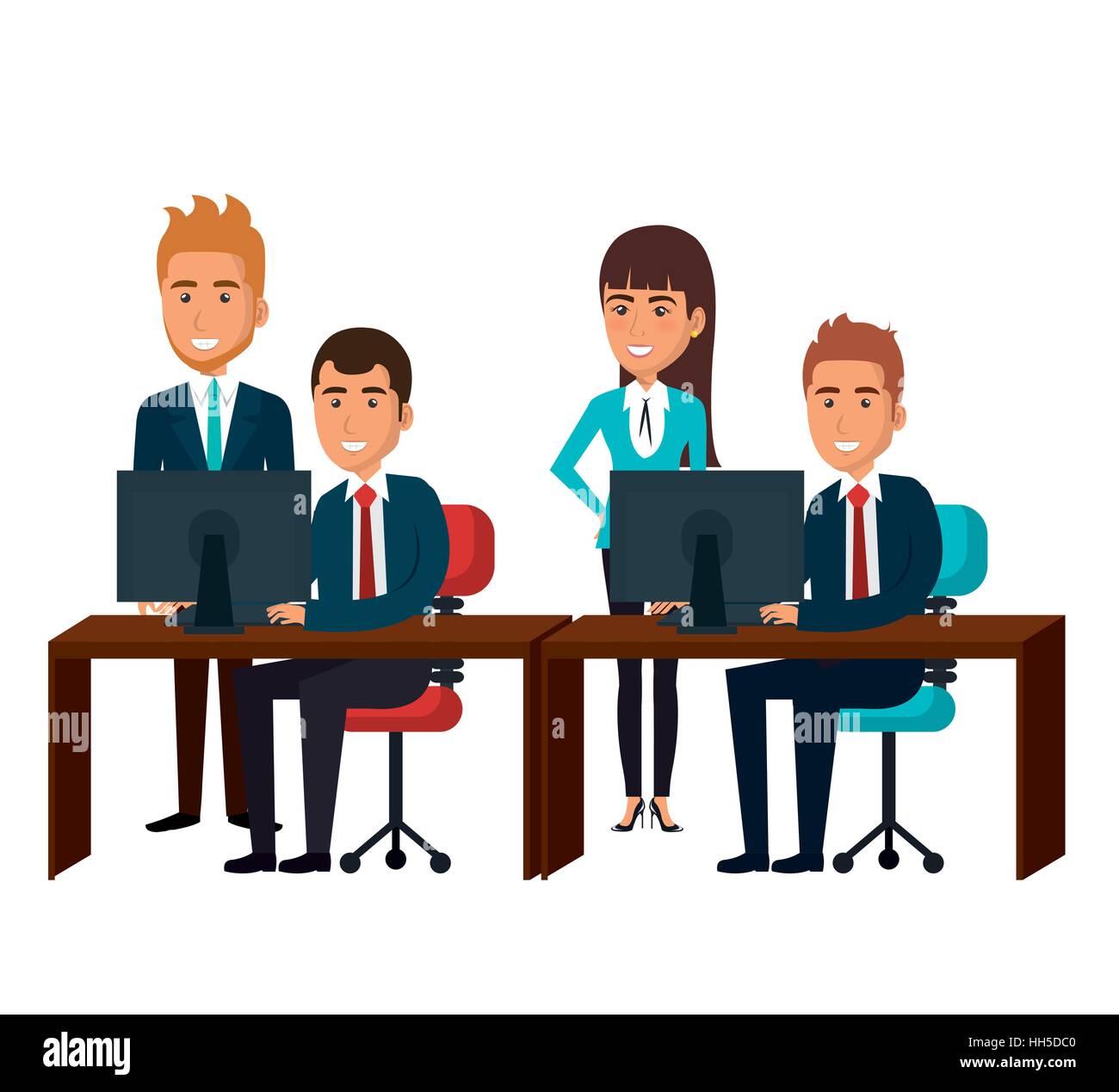 bussiness people working icon vector illustration design Stock Vector ...