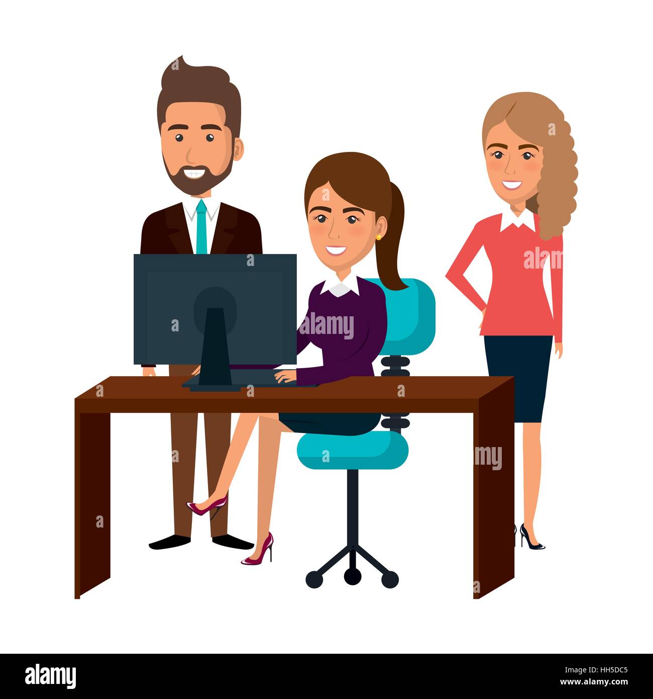bussiness people working icon vector illustration design Stock Vector ...