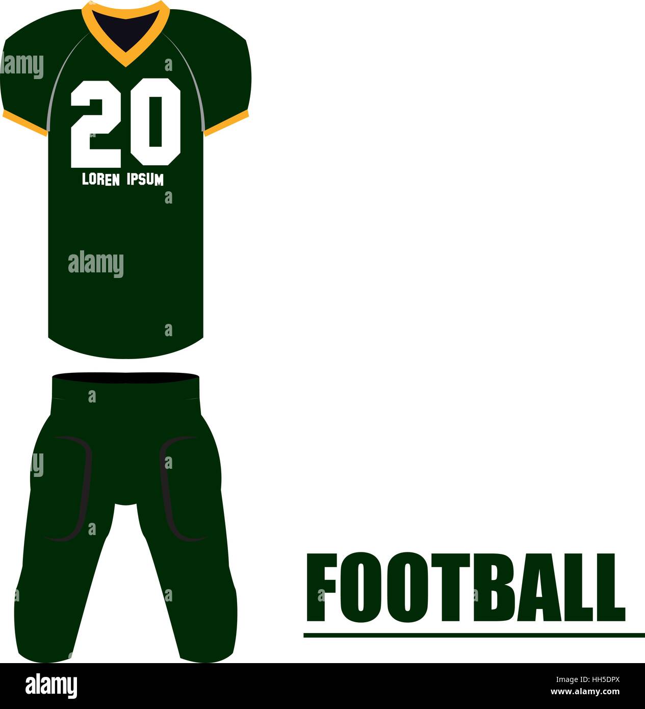 Uniform template for football Cut Out Stock Images & Pictures - Alamy