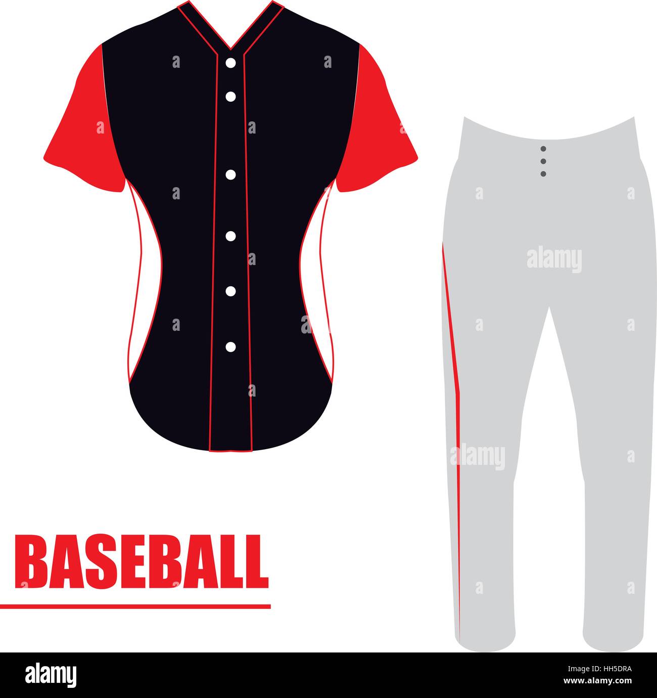 Isolated baseball uniform Stock Vector Image & Art - Alamy