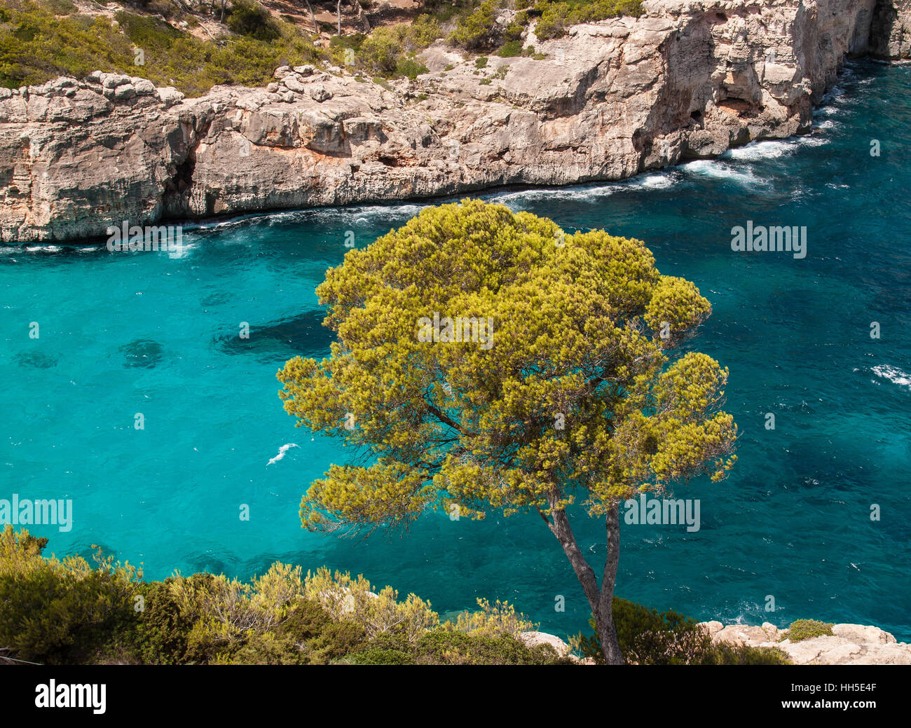 Panoramic view of Calo des Moro beach Stock Photo - Alamy