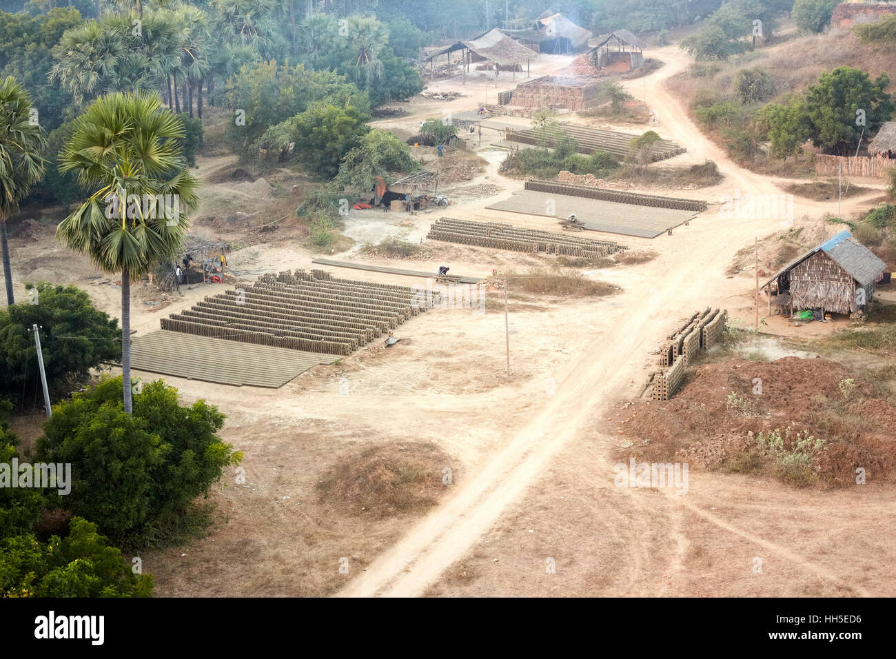 Brick Factory, Bagan, Myanmar Stock Photo - Alamy