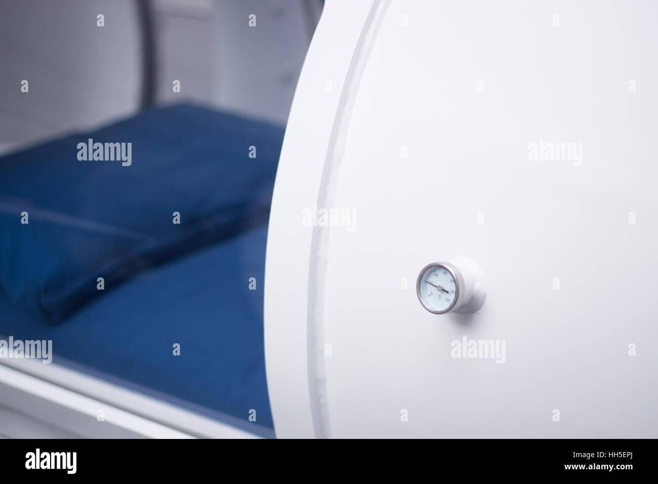 Hyperbaric Oxygen therapy tank HBOT chamber in hospital clinicused for ...