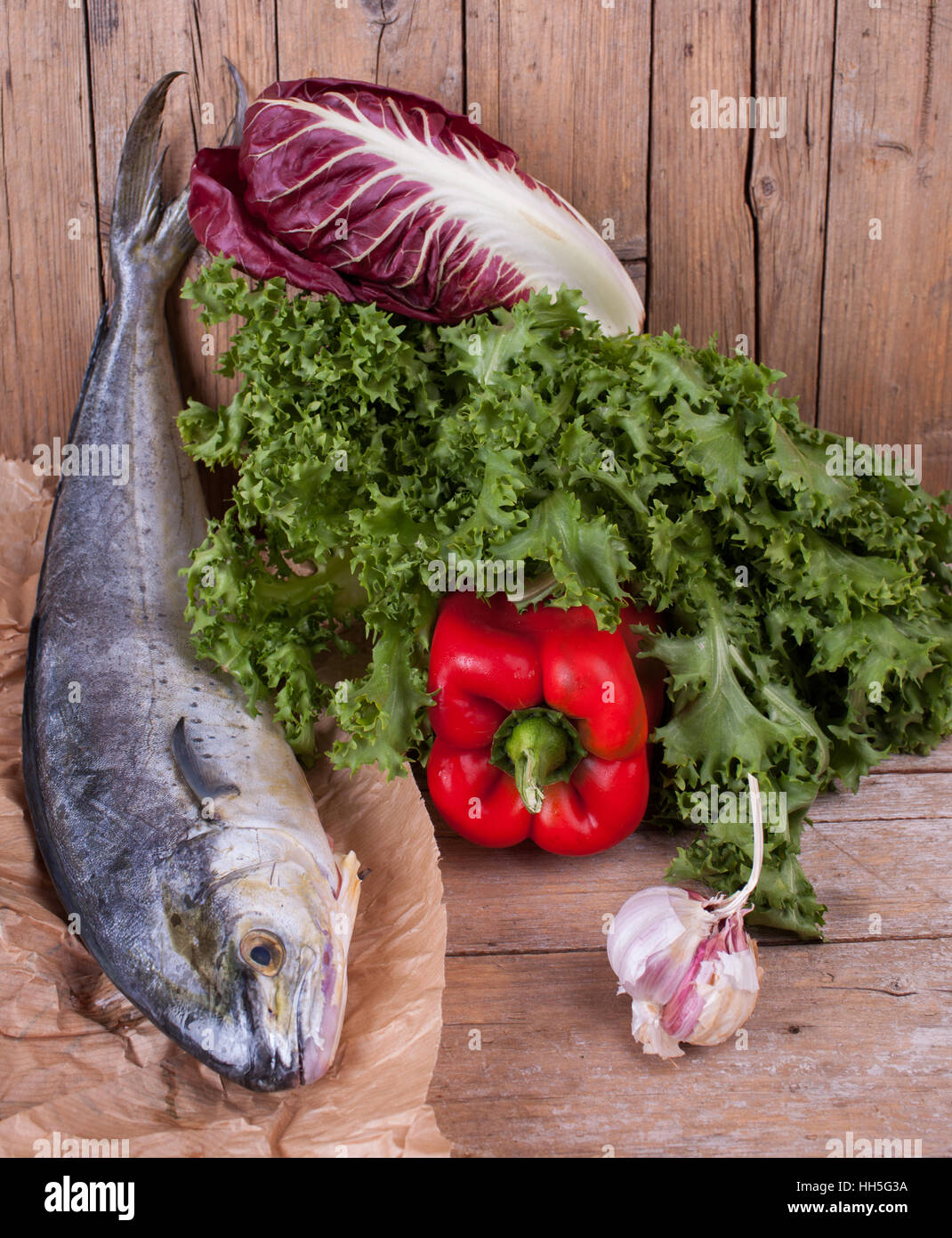 Lampuga Fish With Fresh Vegetables Stock Photo - Alamy