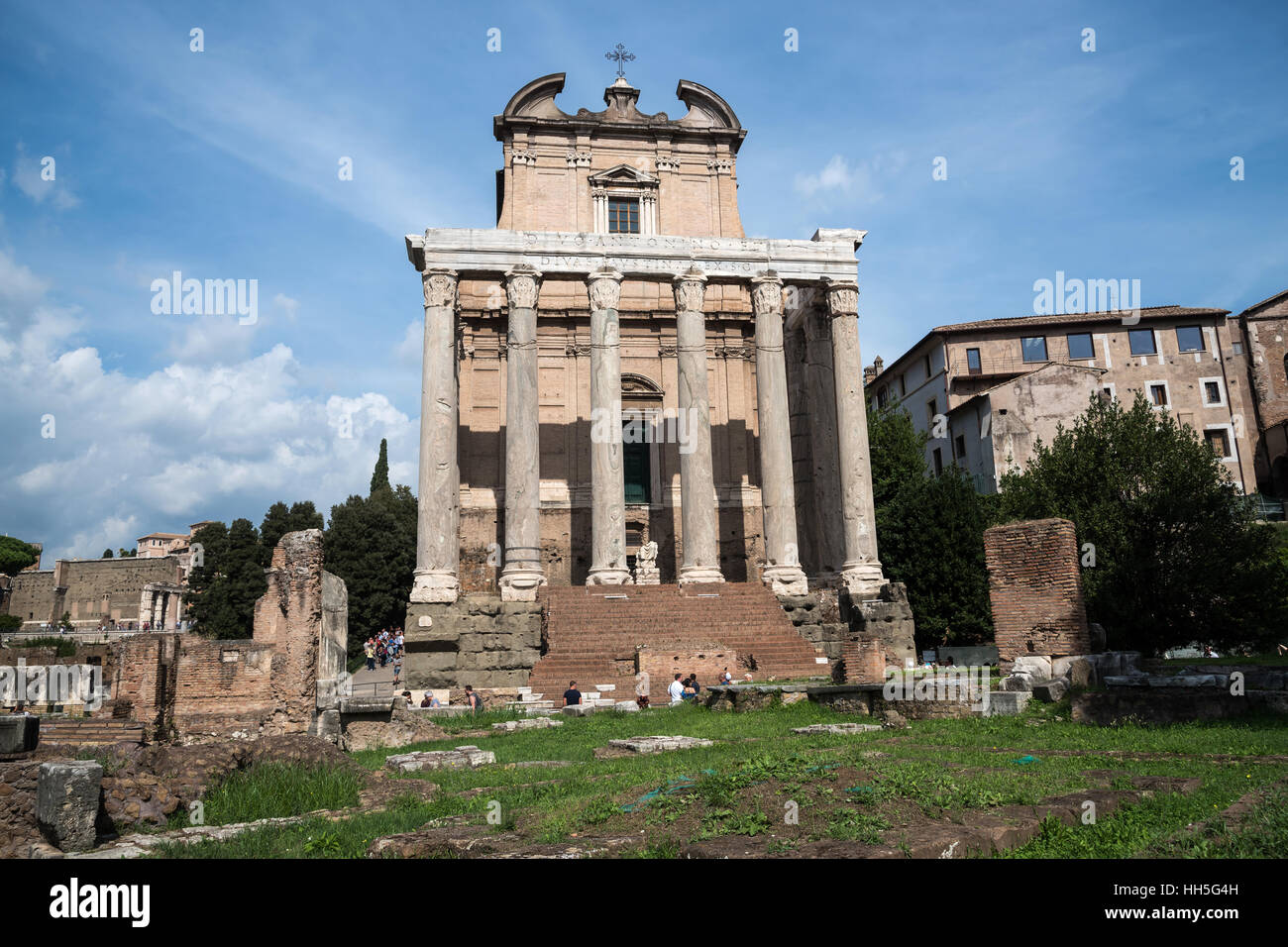Temple of Antoninus and Faustina, The Roman Forum, Rome, Italy, Europe ...