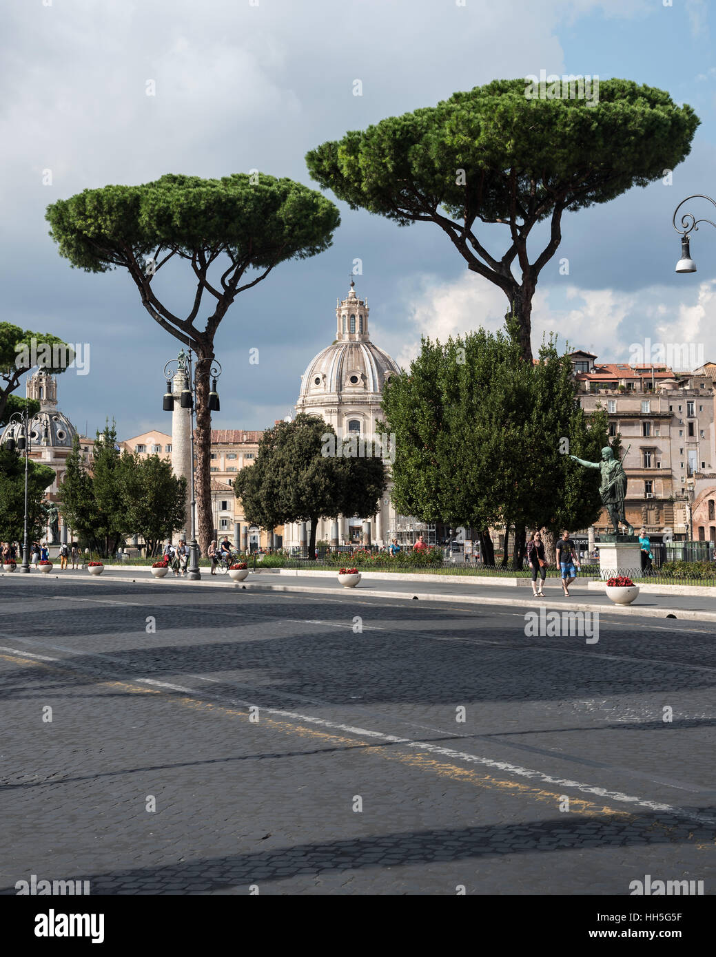 View on famous Church Santissimo Nome di Maria between two Pine trees ...