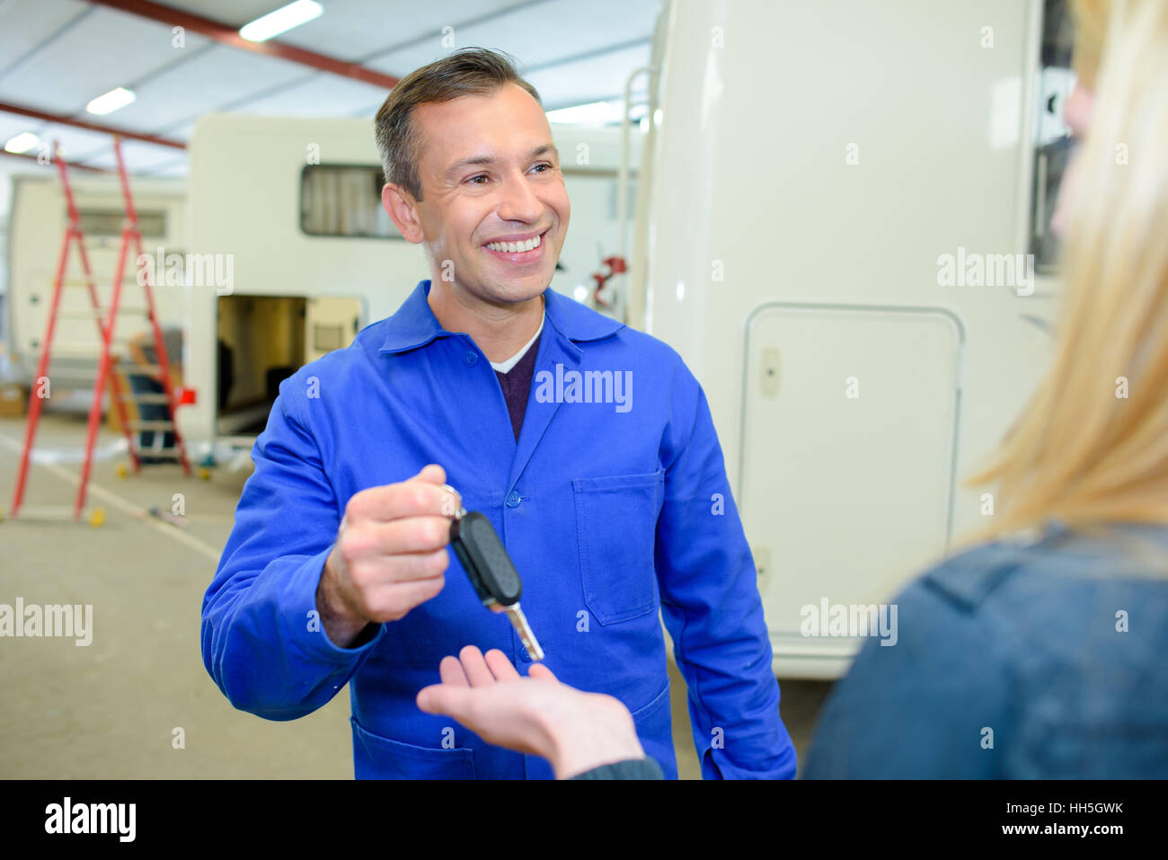 camper van fixing Stock Photo - Alamy