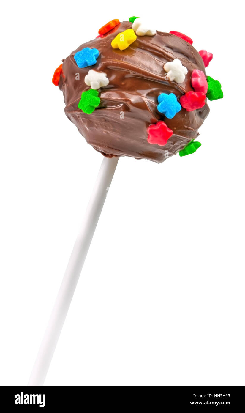 sweet cake pops isolated on white Stock Photo - Alamy