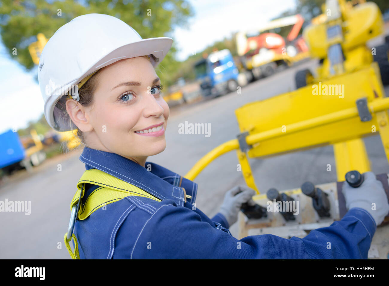 operating a construction machine Stock Photo - Alamy