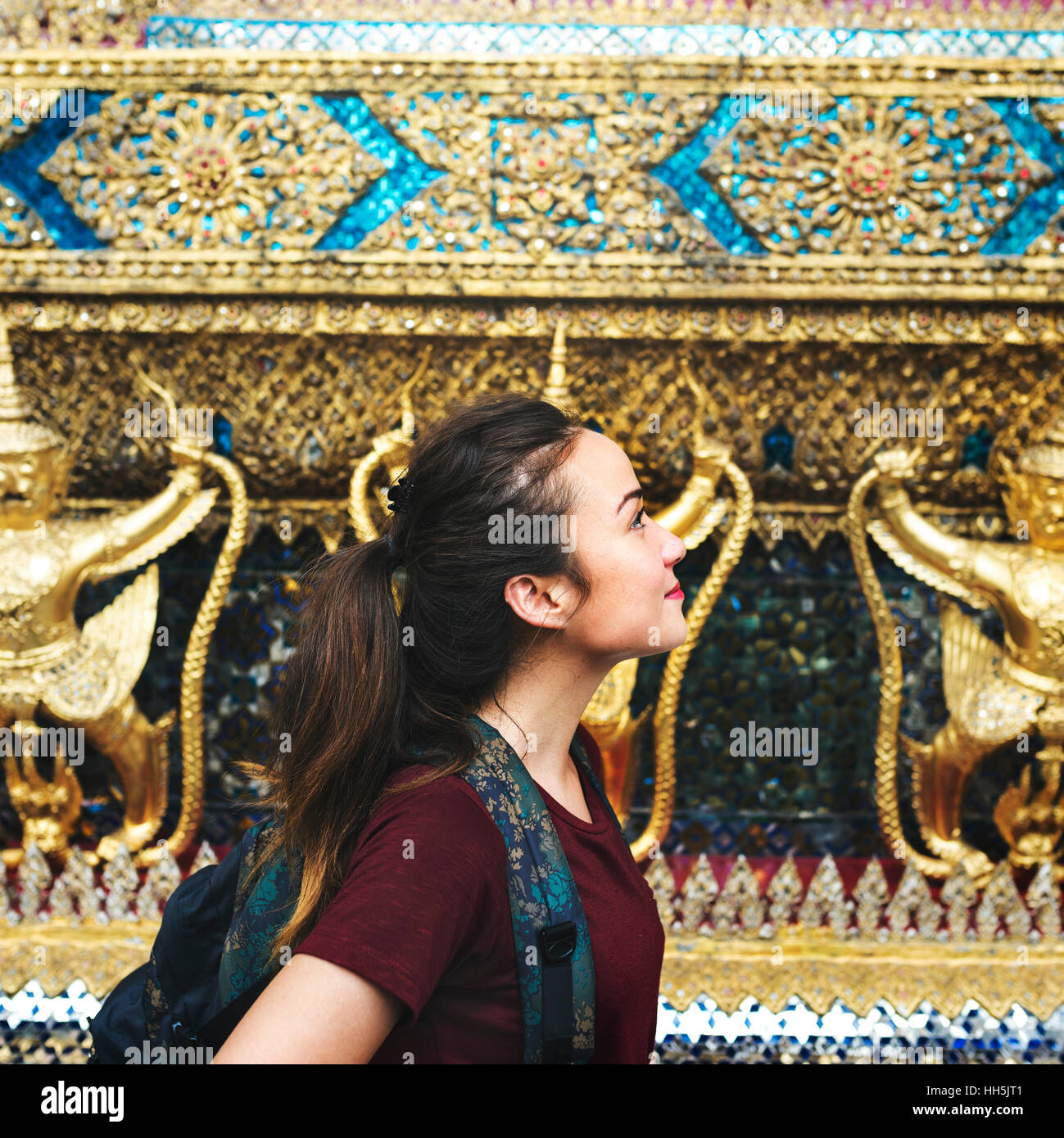 Woman Traveler Thailand Destination Culture Concept Stock Photo - Alamy