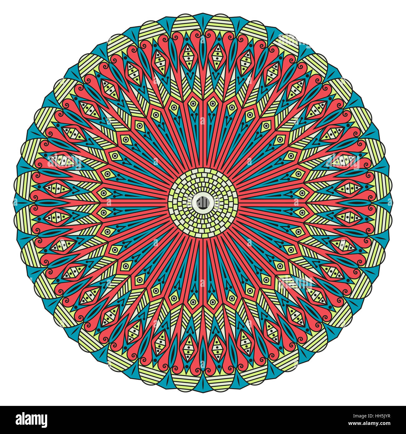 Colorful round ethnic pattern. Element for design Stock Photo - Alamy