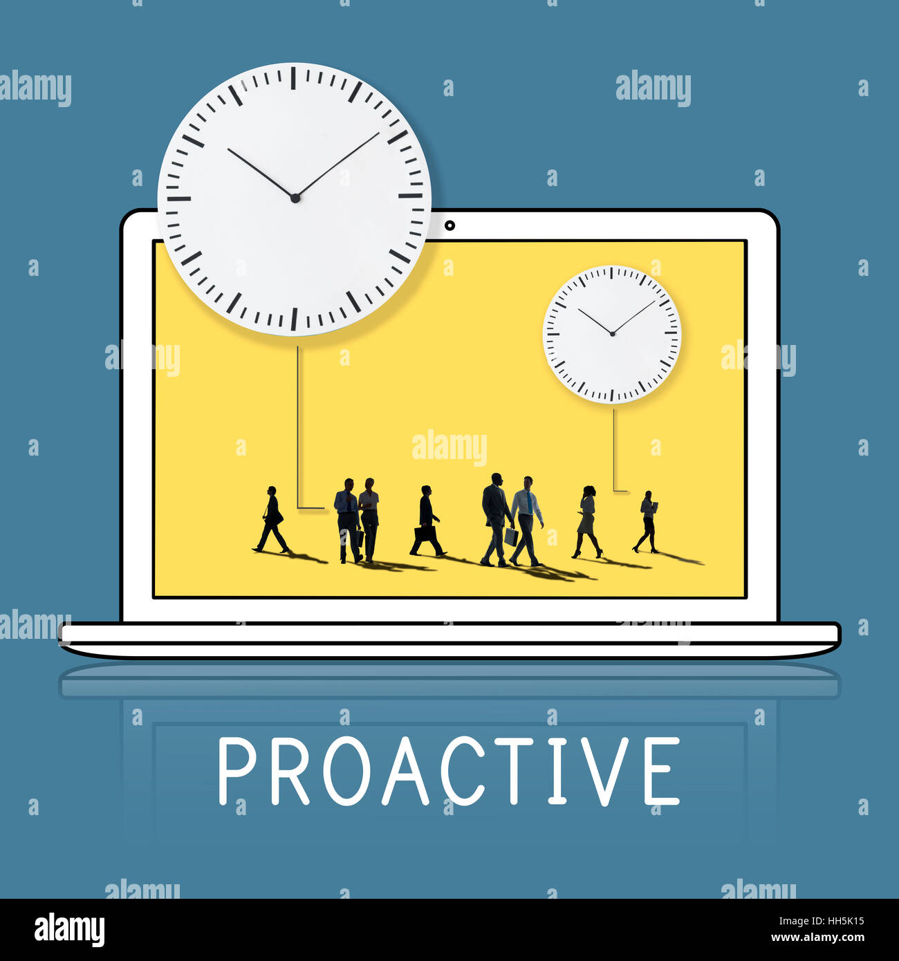 People Silhouette Time Management Concept Stock Photo - Alamy