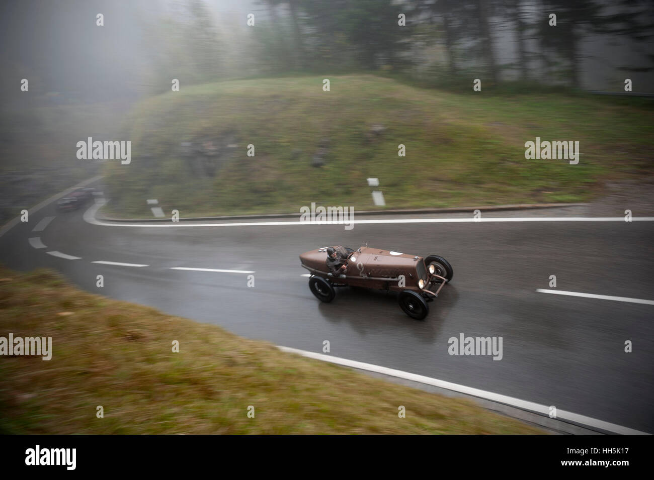 Fiat Classic Car on Road Stock Photo - Alamy