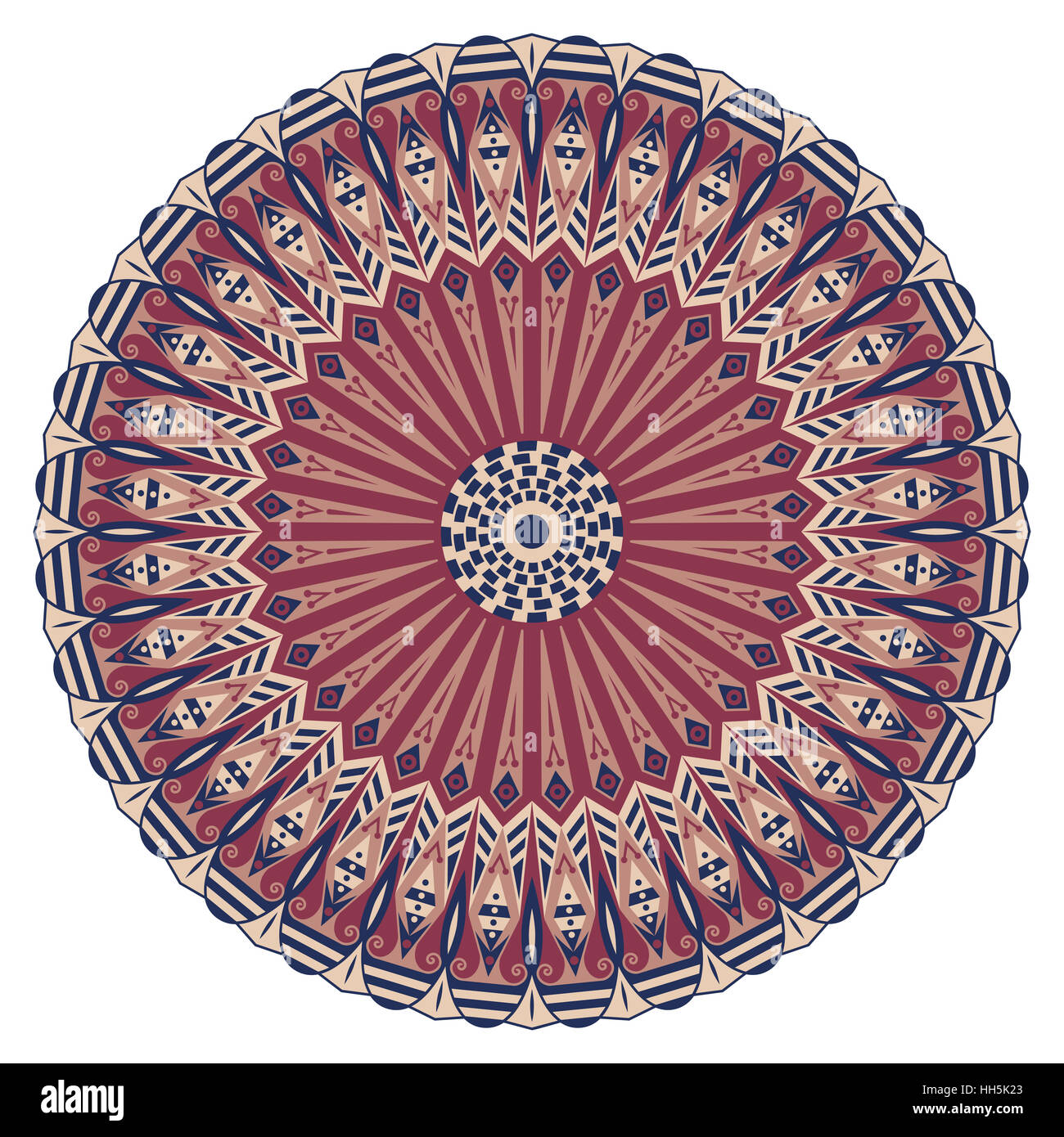 Colorful round ethnic pattern. Element for design Stock Photo - Alamy