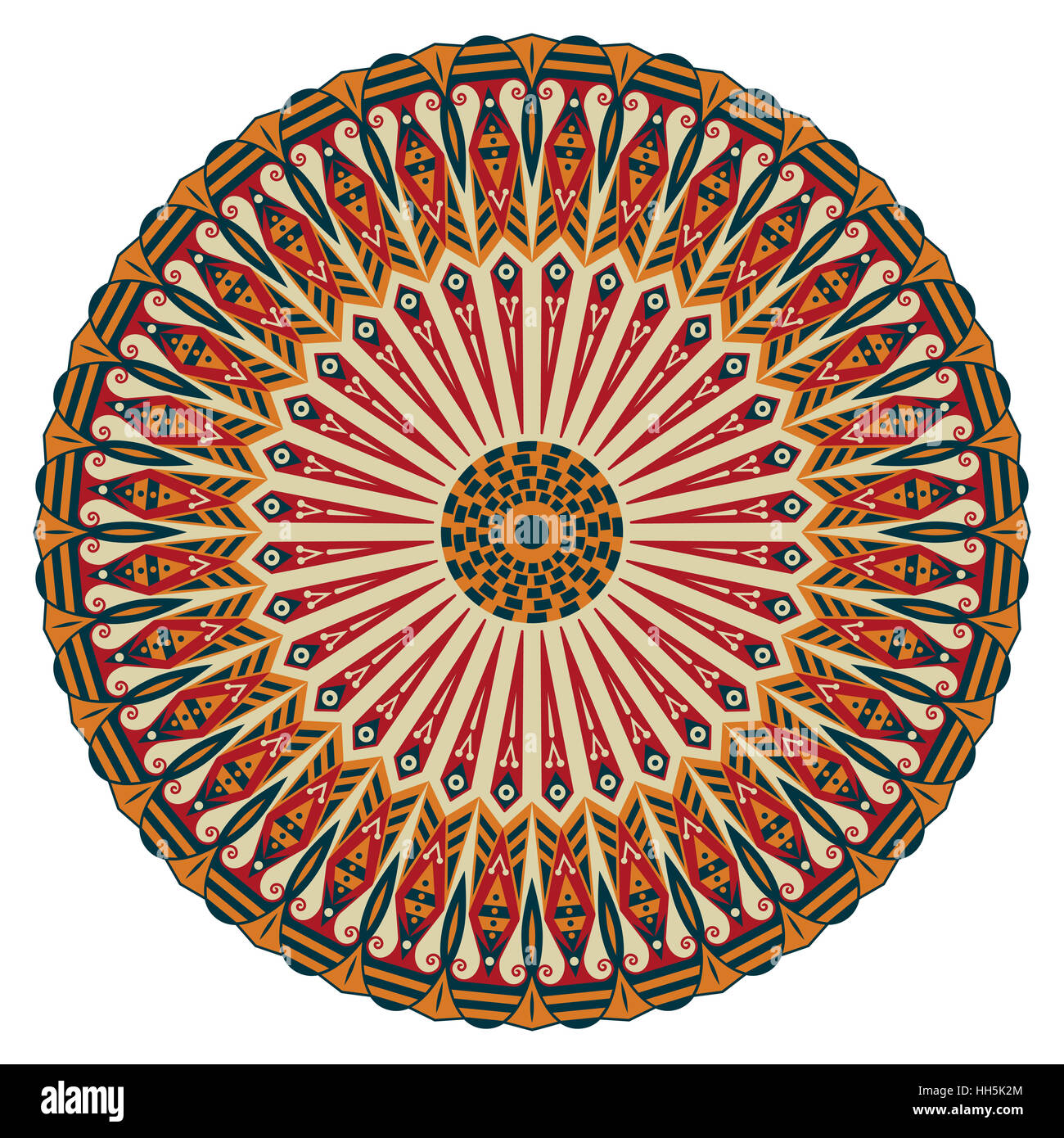 Colorful round ethnic pattern. Element for design Stock Photo - Alamy