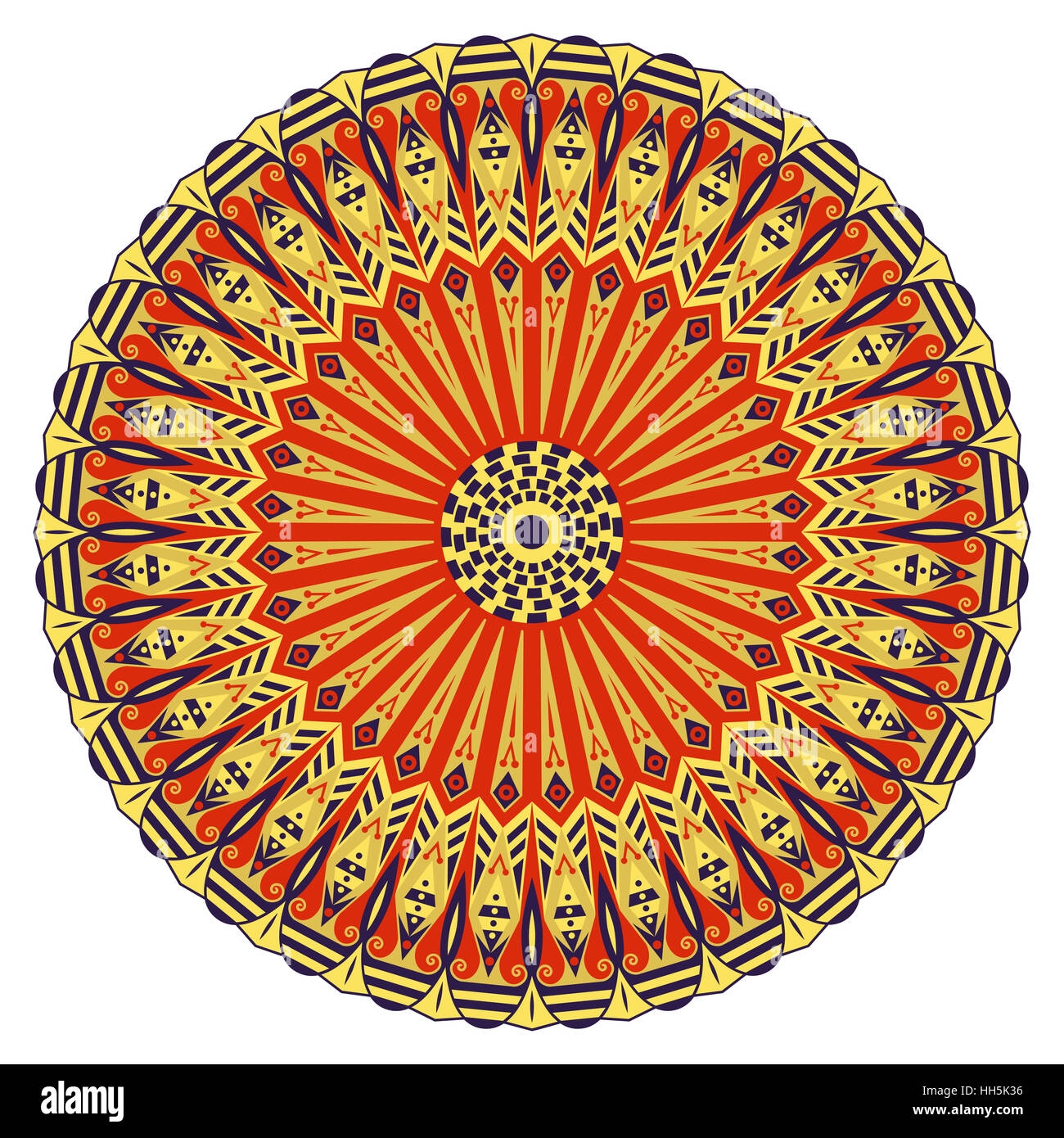 Colorful round ethnic pattern. Element for design Stock Photo - Alamy