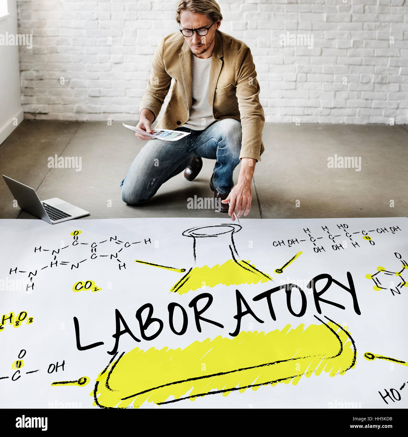 Science Experiment Laboratory Formula Chemical Concept Stock Photo - Alamy