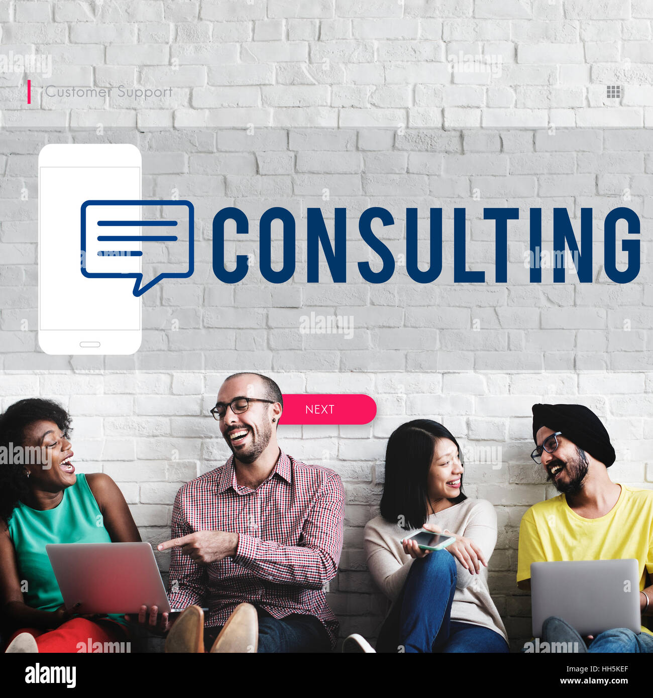 Customer Mobile Communication Speech Bubble Concept Stock Photo - Alamy
