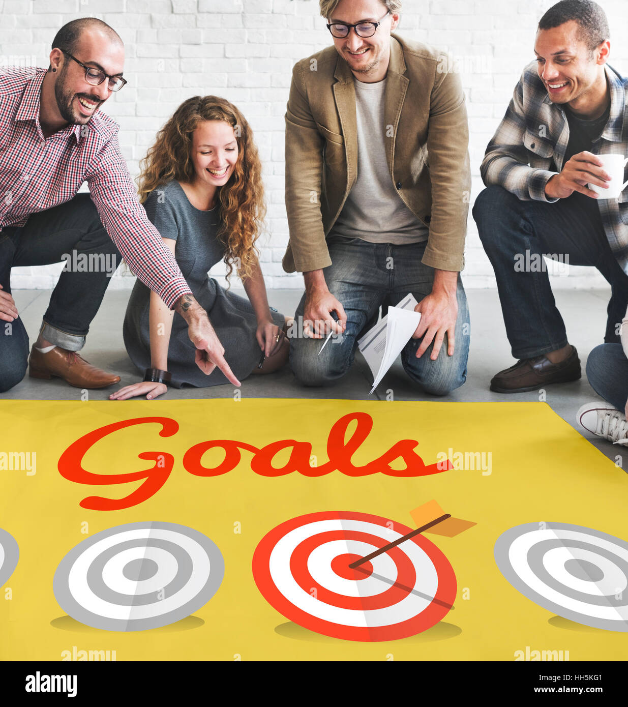 Goals Target Arrow Icon Graphic Concept Stock Photo - Alamy