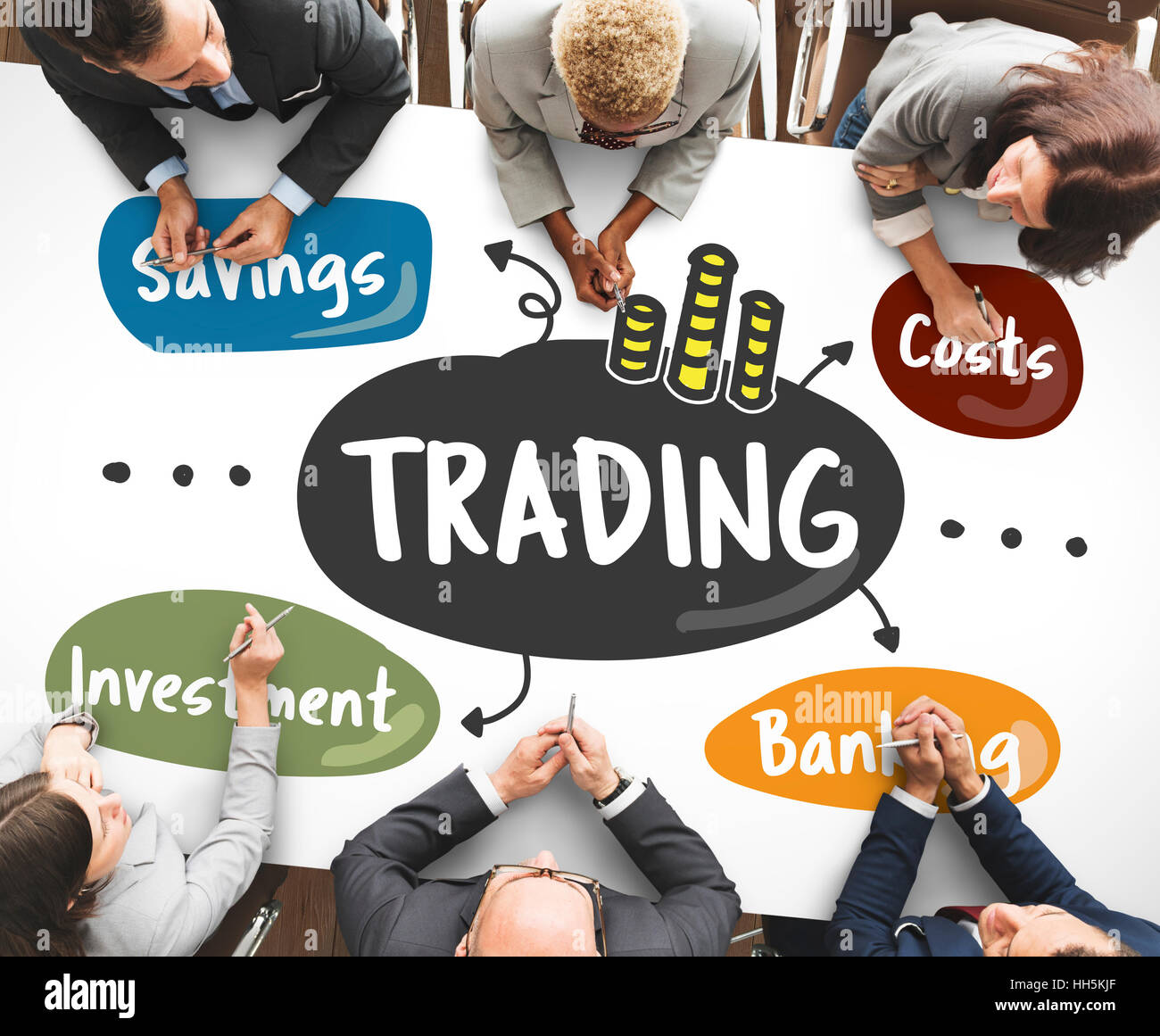 Stock Market Trading Word Diagram Concept Stock Photo - Alamy