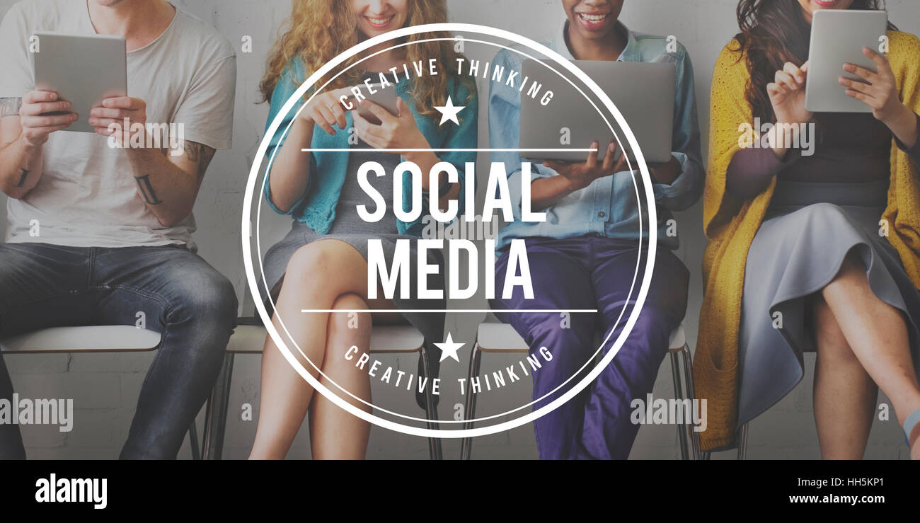 Social Media Communication Community Global Concept Stock Photo - Alamy