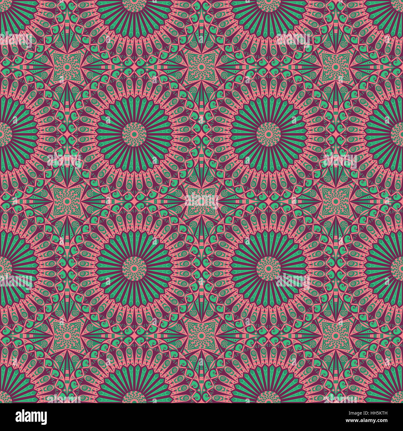 Vector seamless pattern. Colorful ethnic ornament. Arabesque style ...