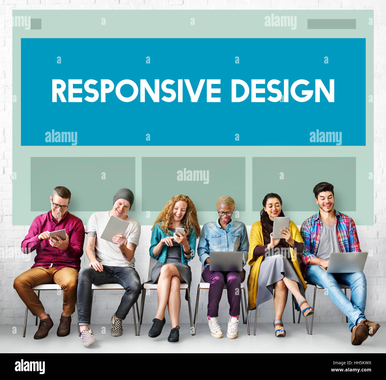 Responsive Design Layout Internet Concept Stock Photo - Alamy