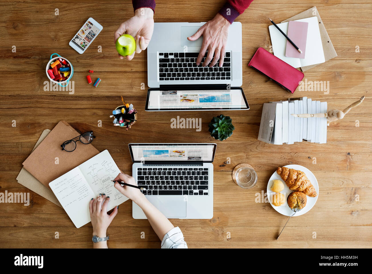 Laptop Technology Corporate Business Teamwork Branding Concept Stock ...