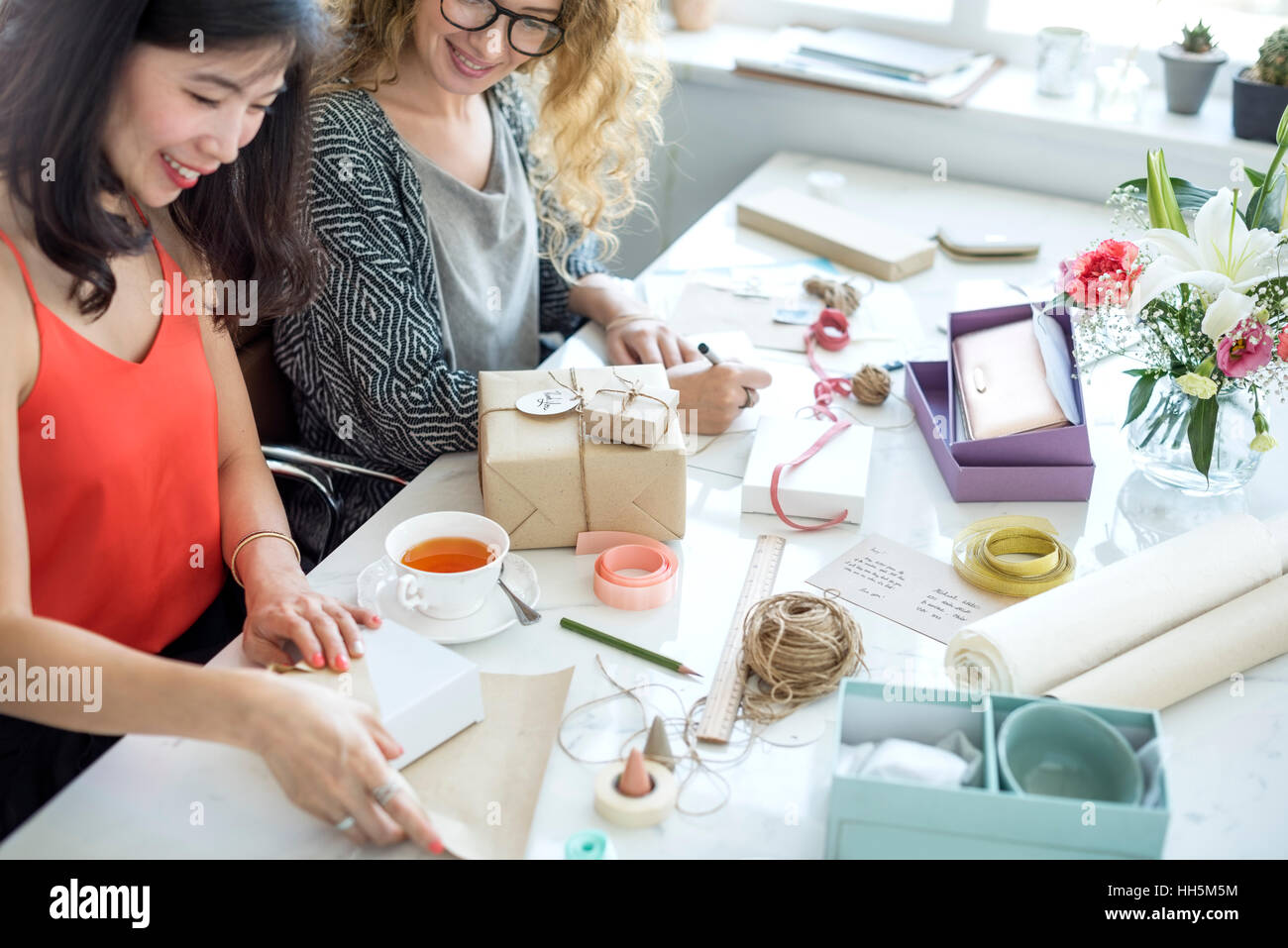 Gift Packing Present Creative Ideas Simplify Concept Stock Photo - Alamy