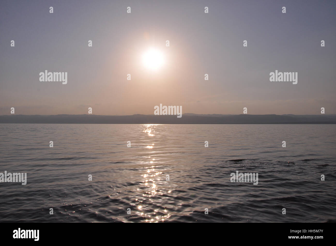sunset on dead sea Stock Photo - Alamy