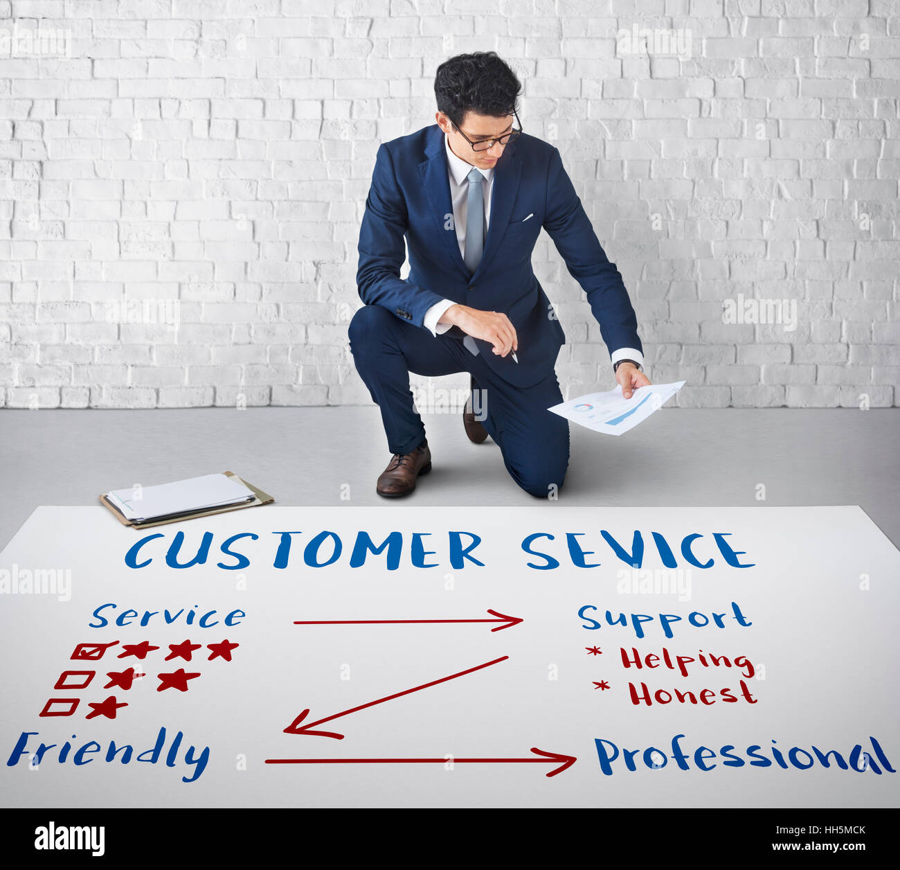 Customer Service Rating Graph Stock Photo - Alamy