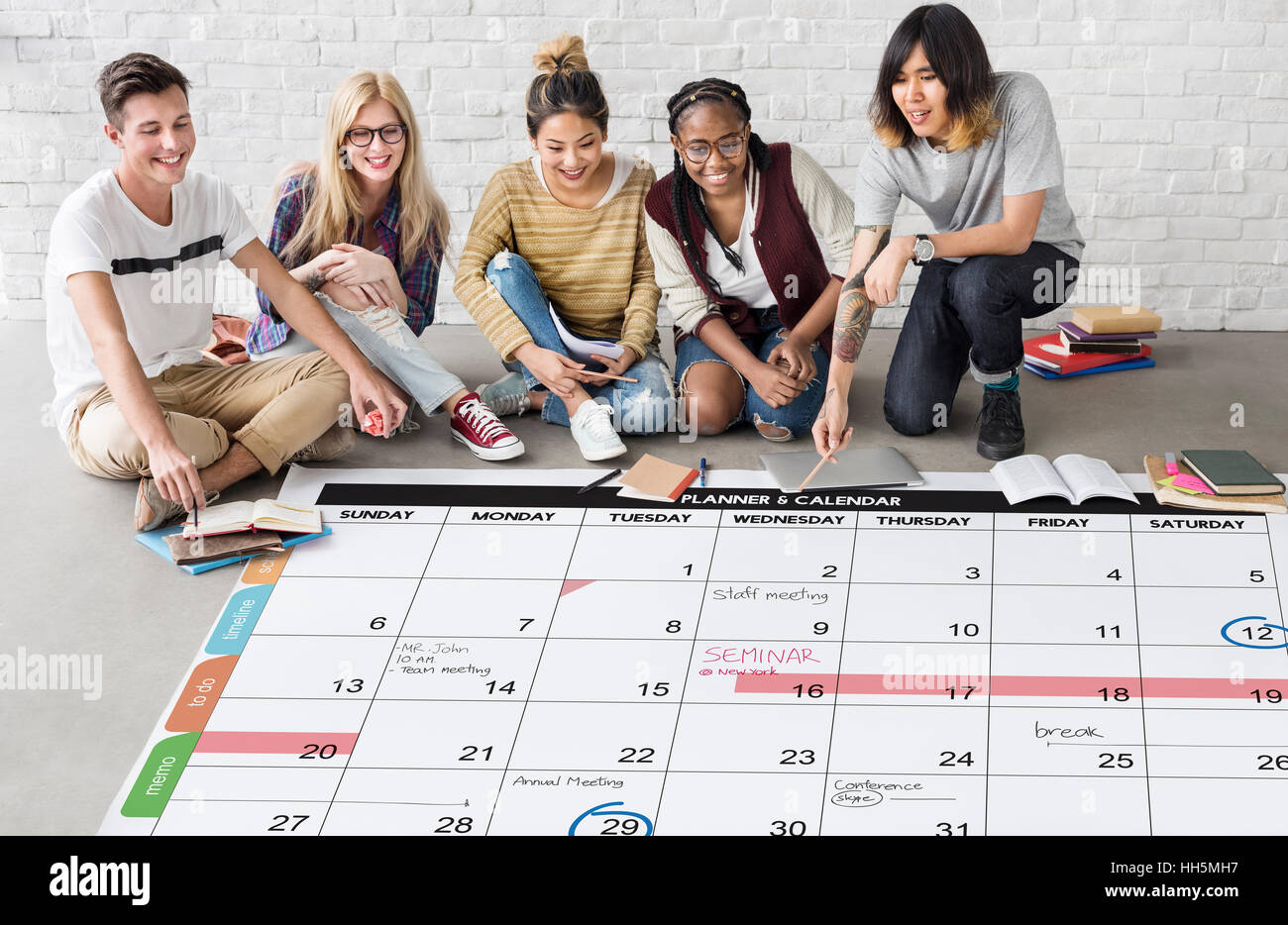 Planner Calendar Schedule Date Concept Stock Photo - Alamy
